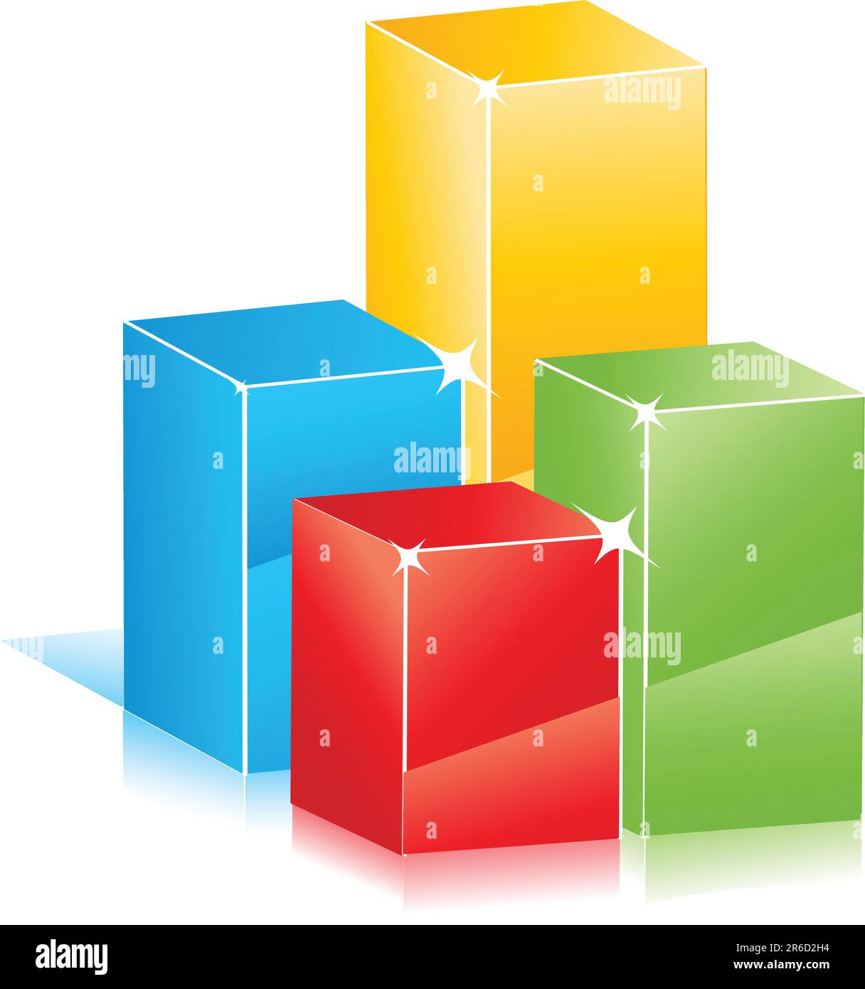 Four column glossy chart diagram Stock Vector Image & Art - Alamy