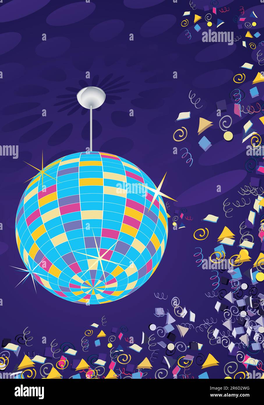 Disco poster party celebration ball Stock Vector Images - Alamy