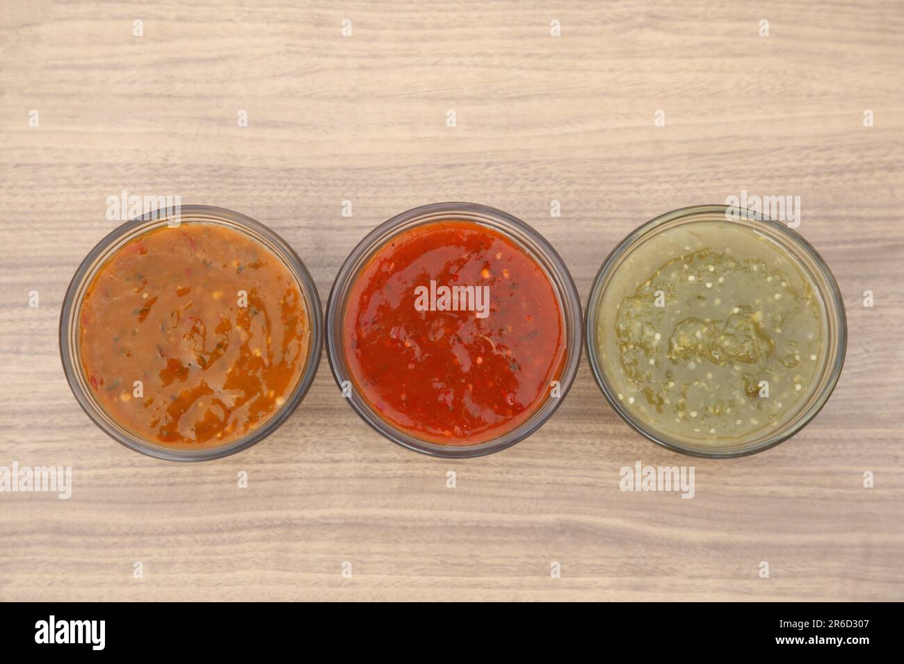 Different tasty salsa sauces hi-res stock photography and images - Alamy
