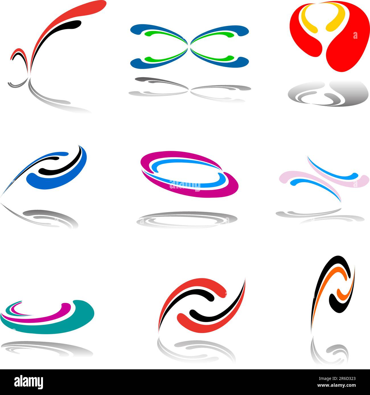 Set abstract geometric symbols Cut Out Stock Images & Pictures - Alamy