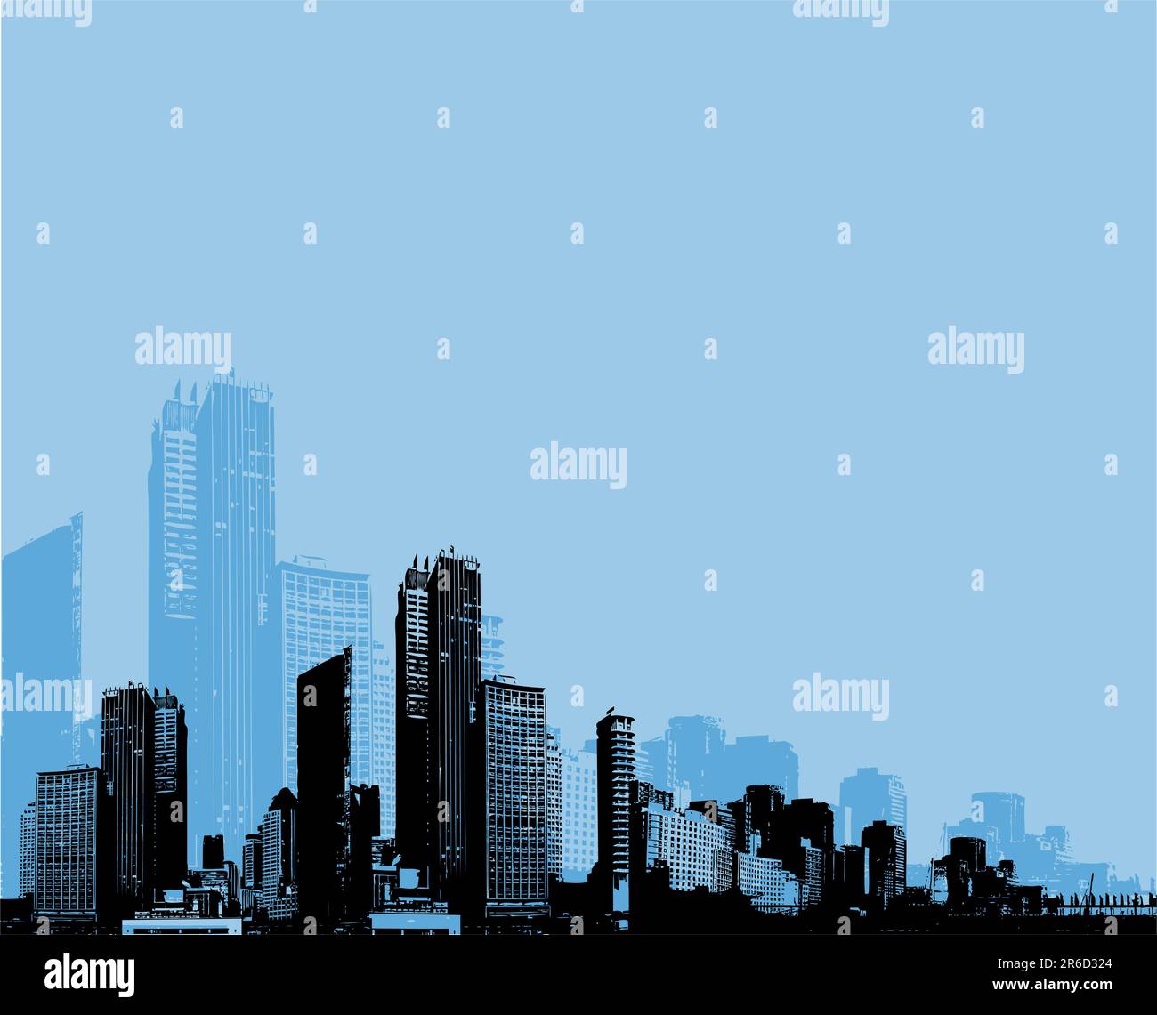 City with blue background. vector Stock Vector Image & Art - Alamy