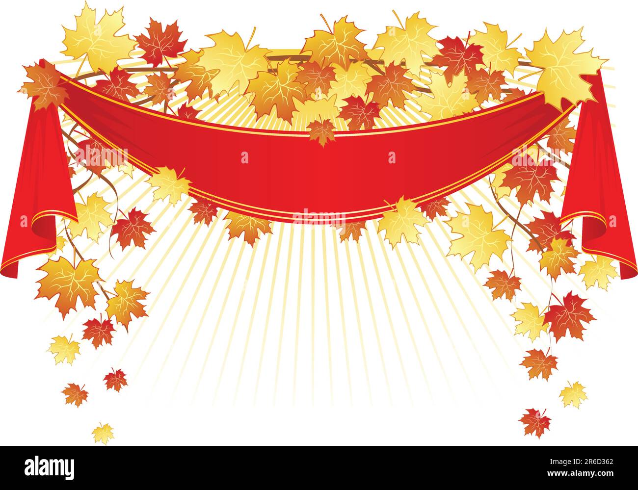 Maple leaf and ribbon, vector Stock Vector Image & Art - Alamy