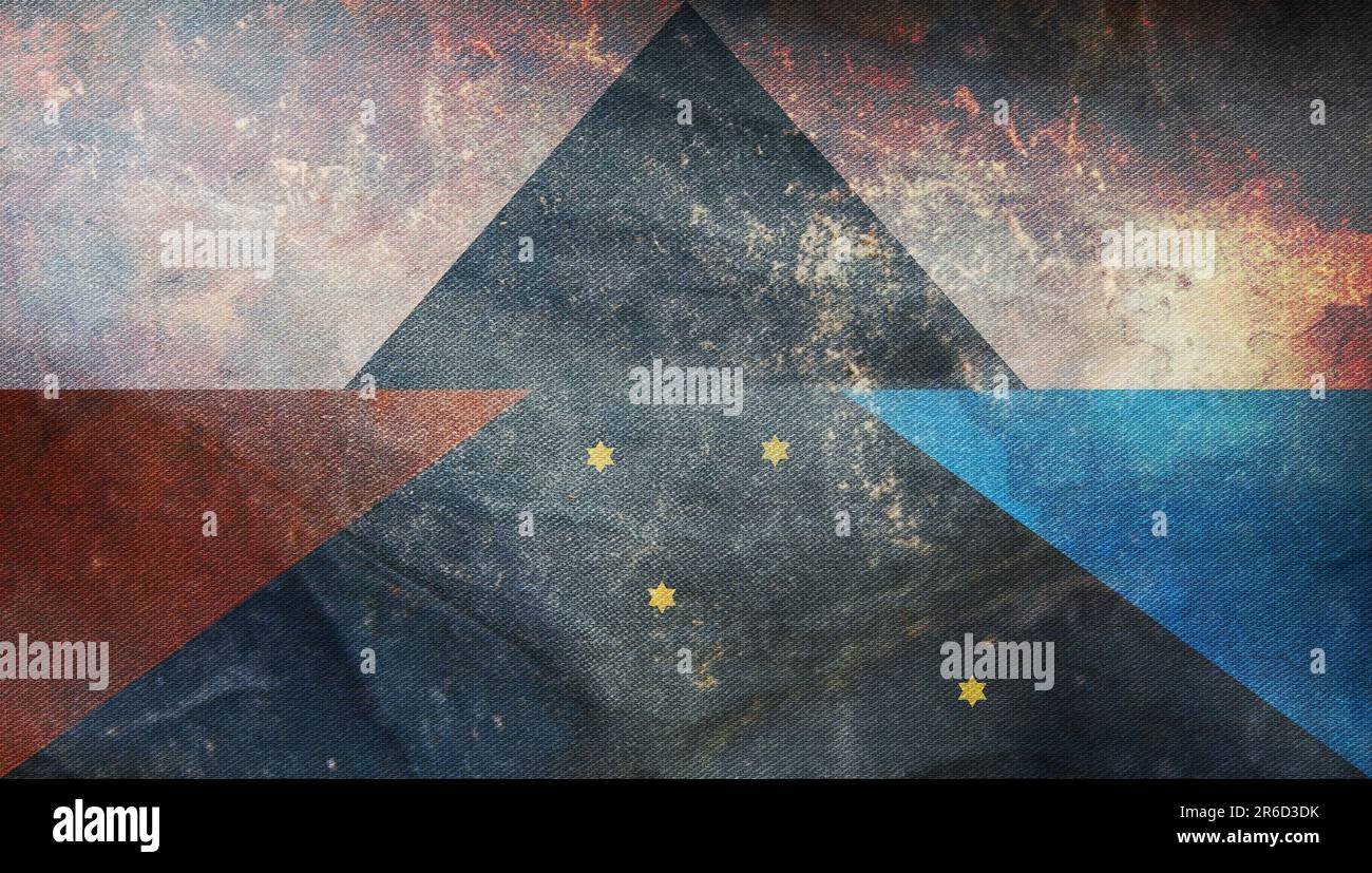 retro flag of Native peoples of South America Tehuelche Aonikenk with ...