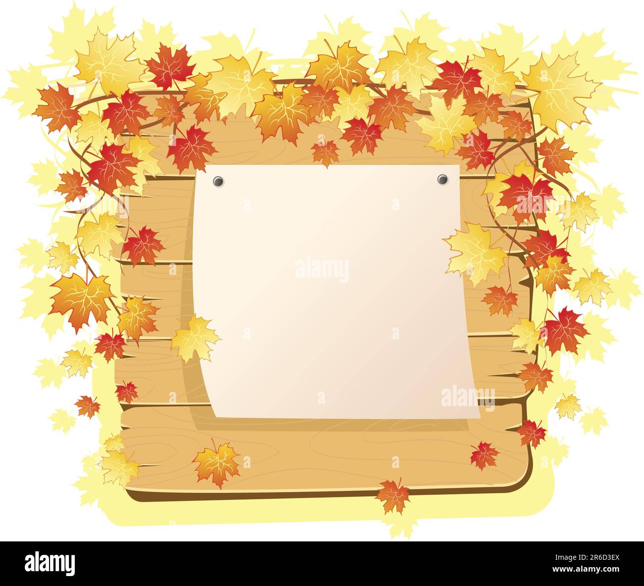 Wood leaf label vector design hi-res stock photography and images - Alamy