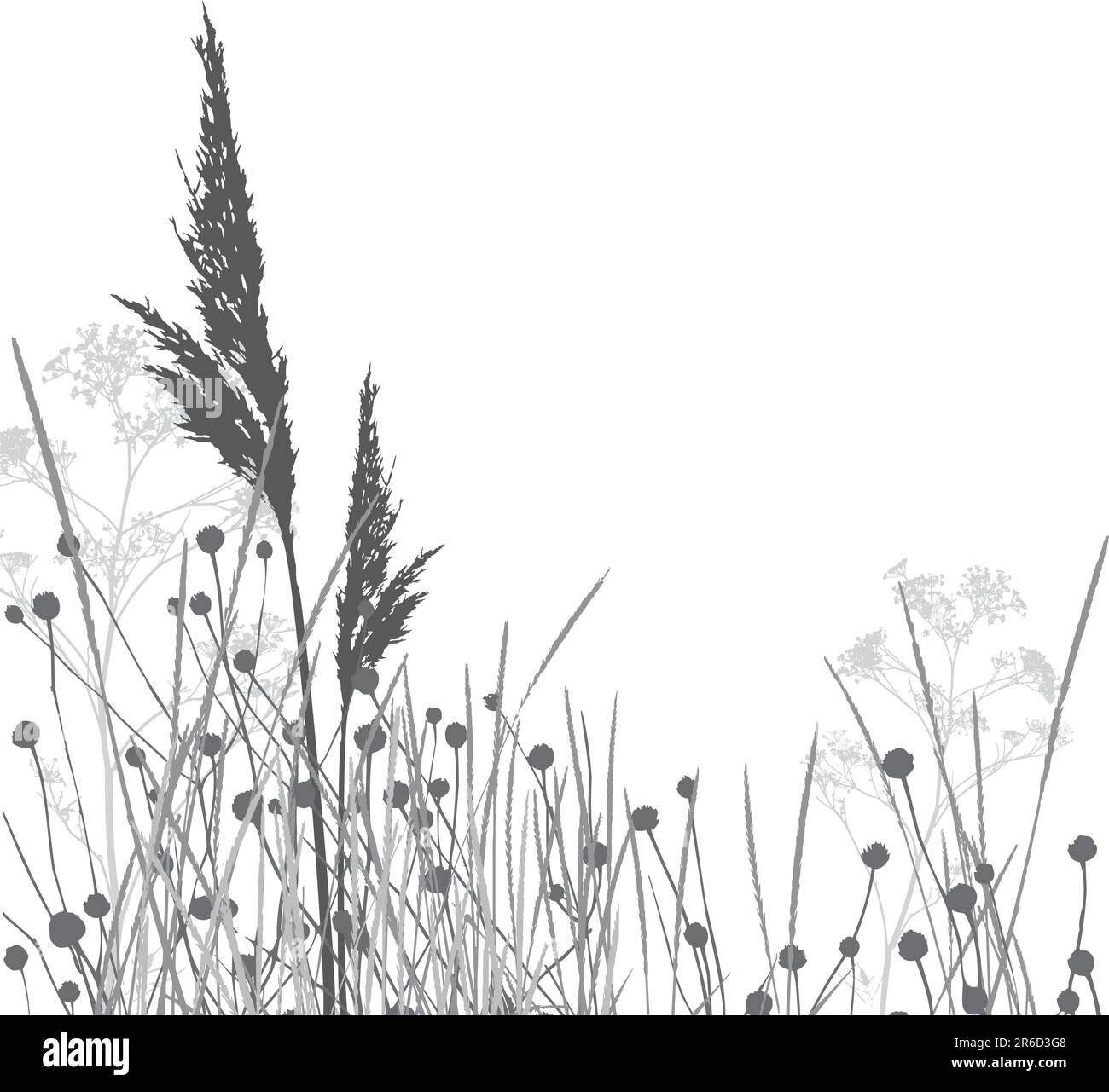 Grass silhouettes / vector / elements are separated Stock Vector Image ...