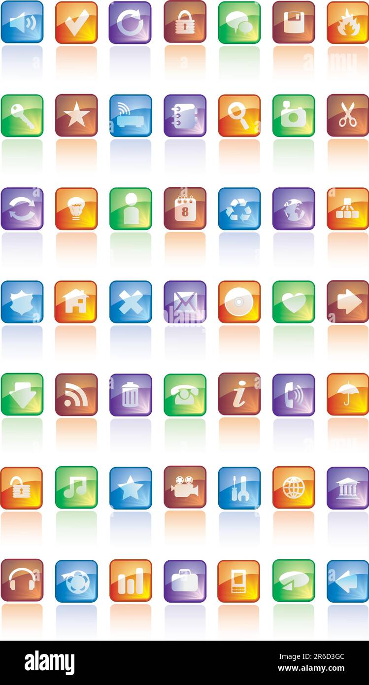 buttons with icons Stock Vector Image & Art - Alamy
