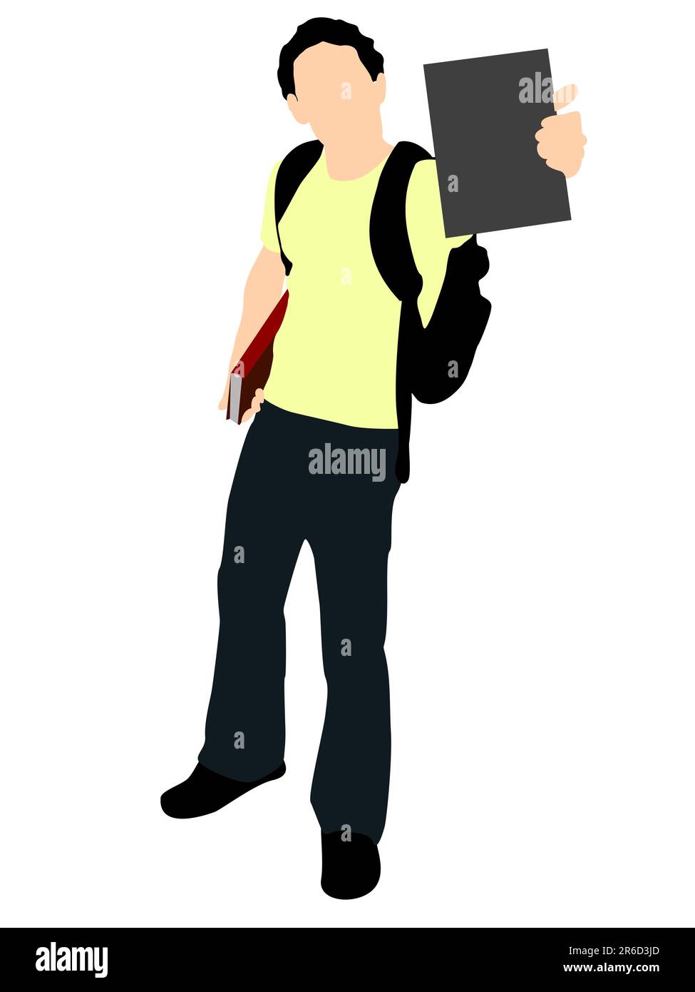 student holding books on isolated background Stock Vector Image & Art ...