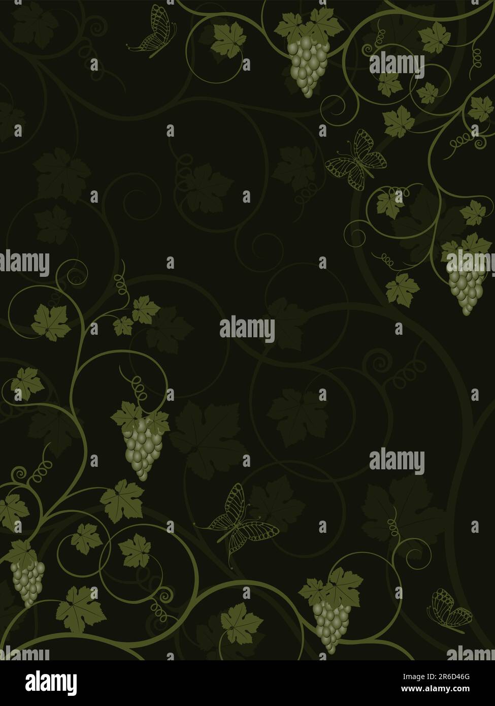 Vector floral background with vine Stock Vector Image & Art - Alamy