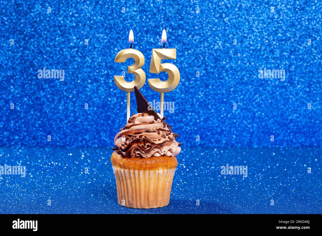 Cupcake With Number For Celebration Of Birthday Or Anniversary; Number ...