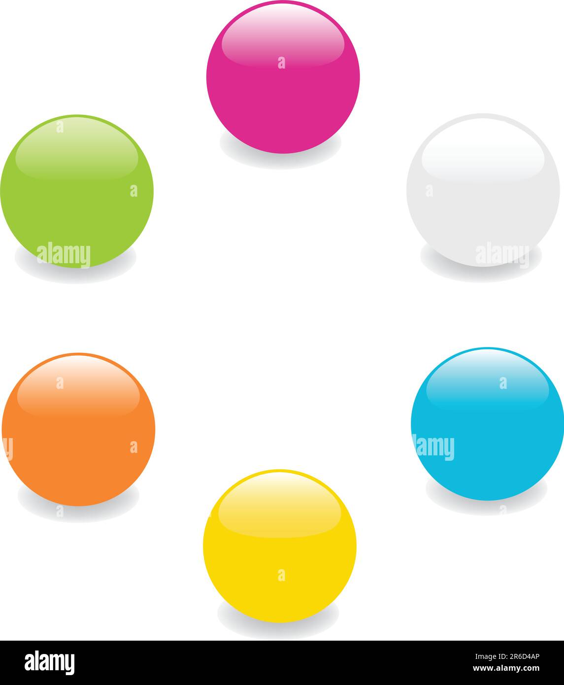 Vector illustration coloured, reflective marbles Stock Vector Image ...