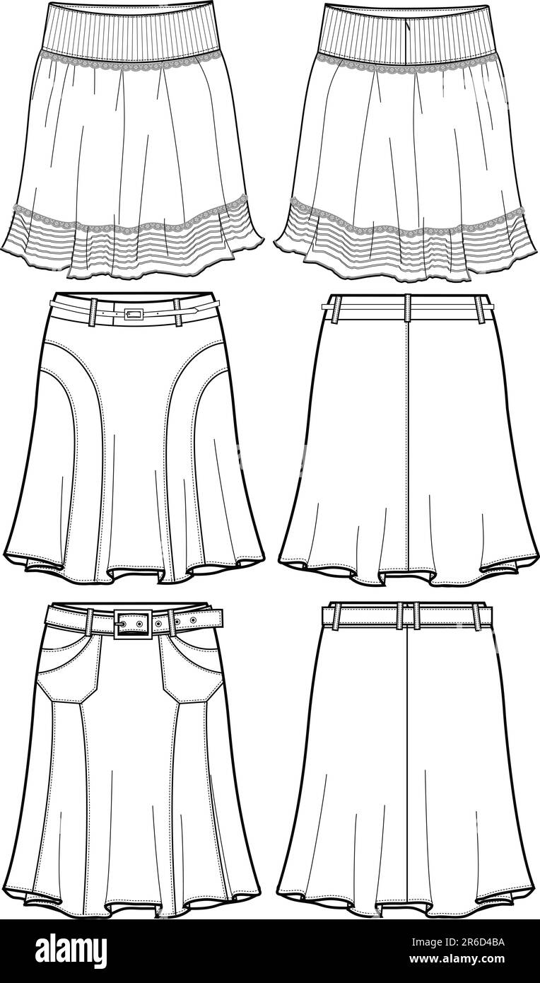 Casual skirts Stock Vector Images - Alamy