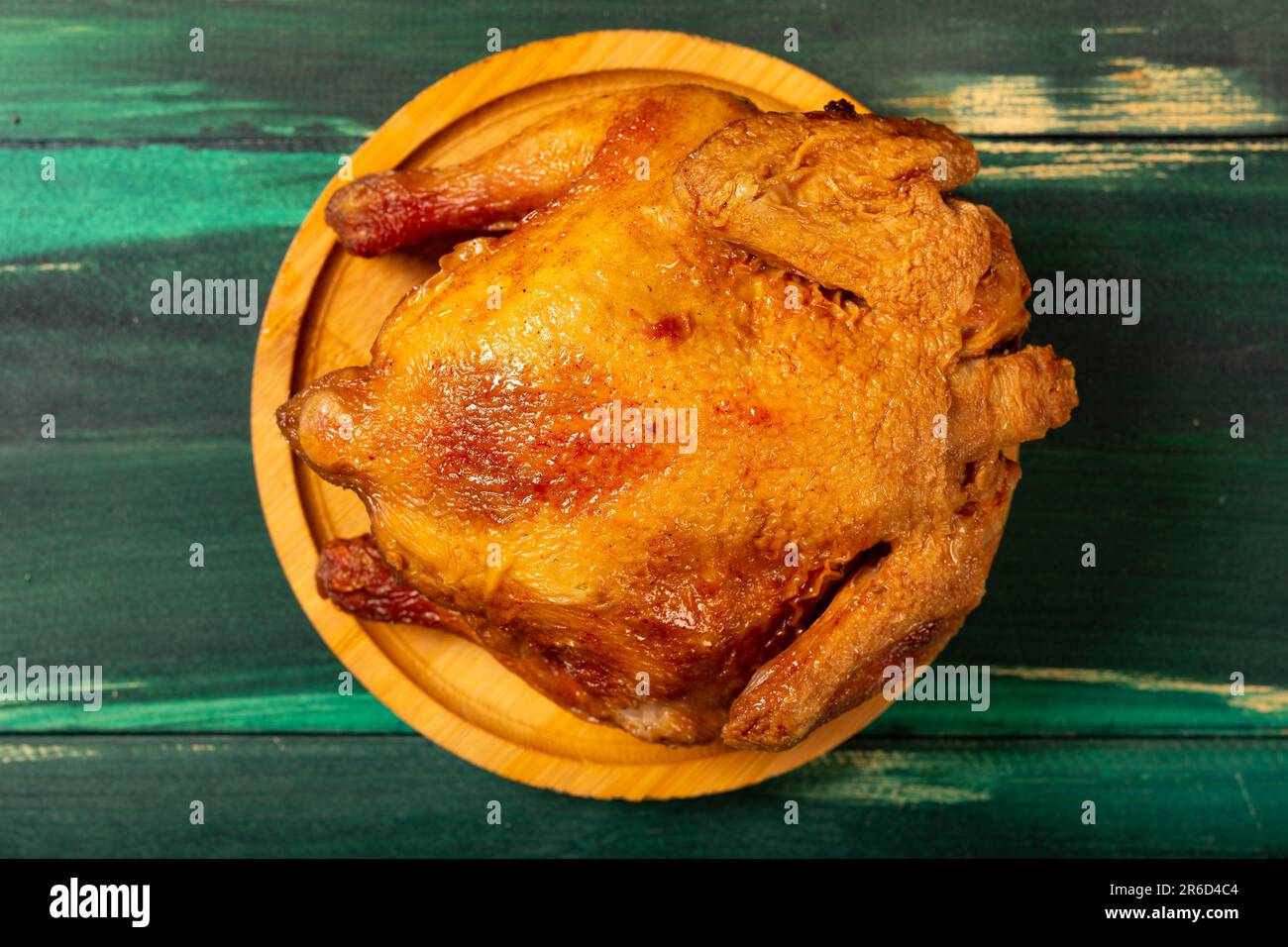 top view honey roasted chicken at horizontal composition Stock Photo ...