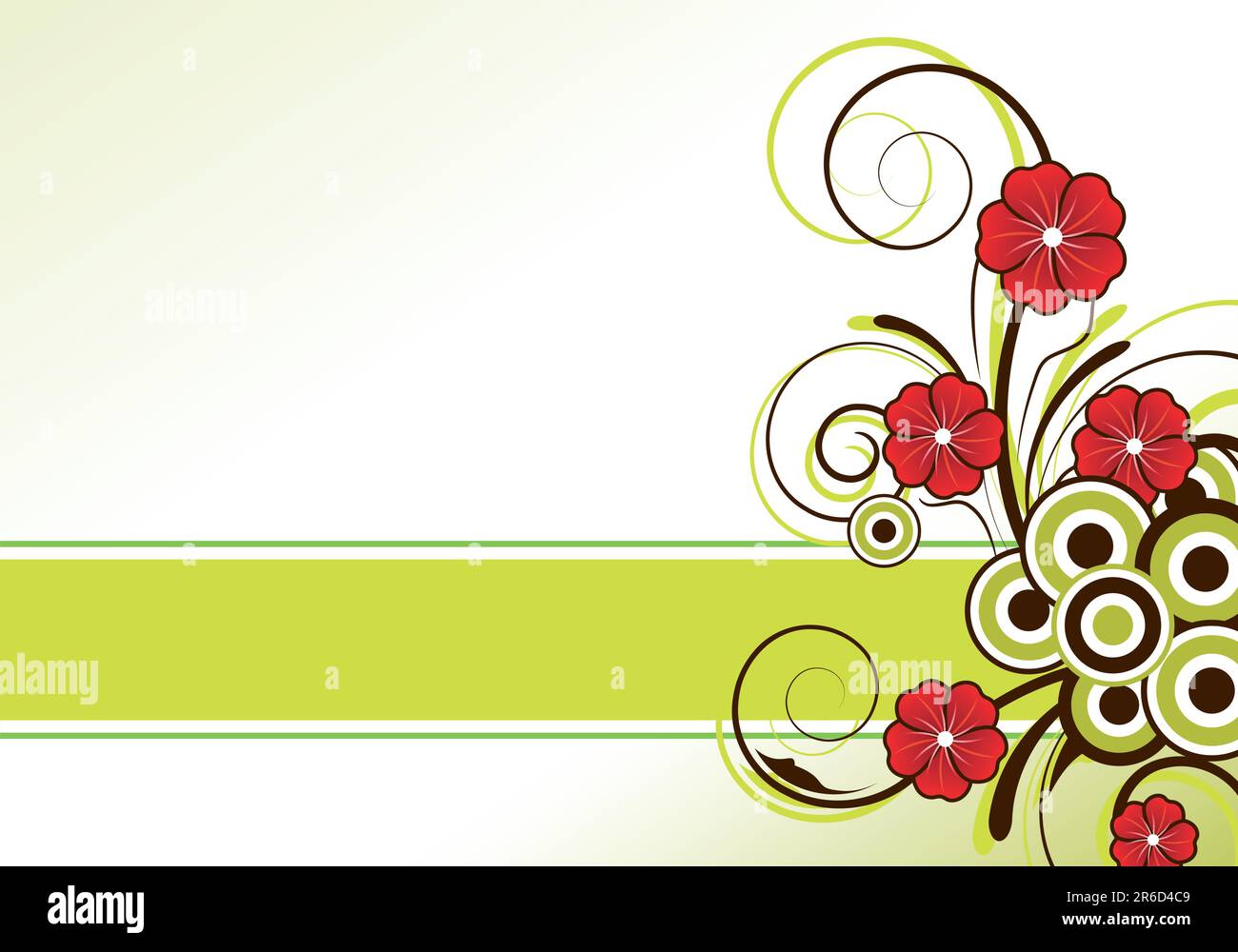 abstract floral design with flowers and text area Stock Vector Image ...