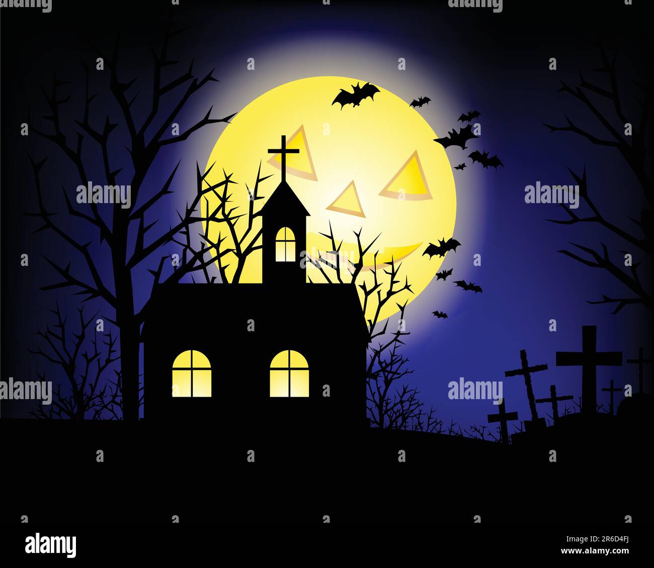 Halloween grunge background with grass bat and hunting house Stock ...