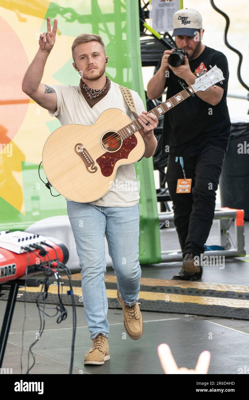 Corey Kent performs during the 2023 CMA Fest on Thursday, June 8, 2023 ...