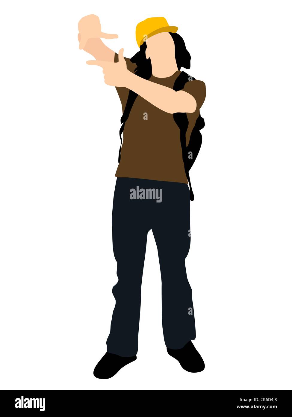 frame by fingers on isolated background Stock Vector Image & Art - Alamy