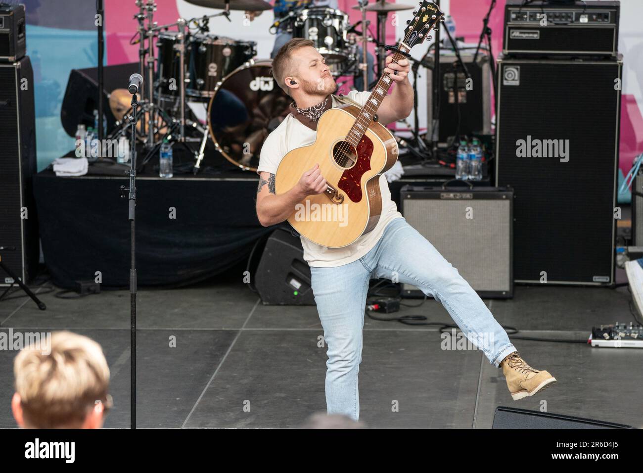 Corey Kent performs during the 2023 CMA Fest on Thursday, June 8, 2023 ...