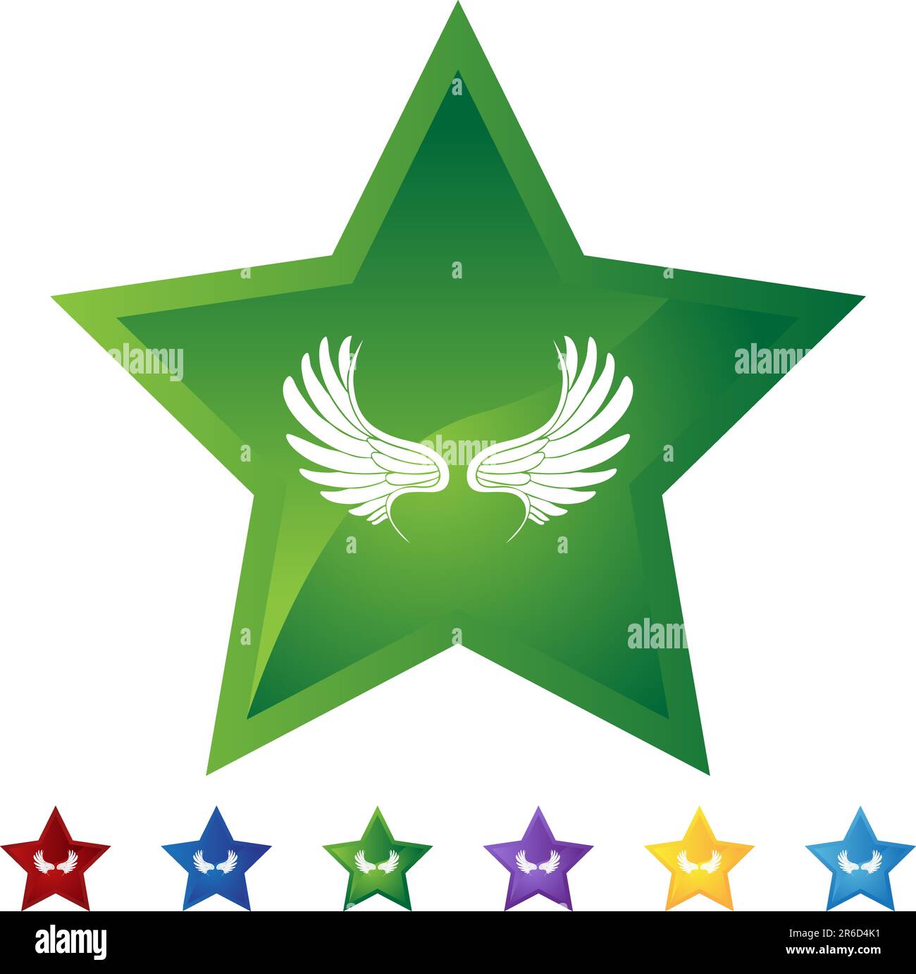 Set of star style icons - wings Stock Vector Image & Art - Alamy