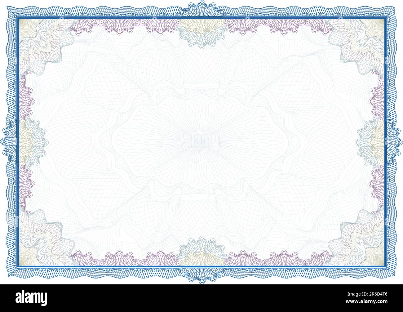 Classic guilloche border for diploma or certificate / vector Stock ...