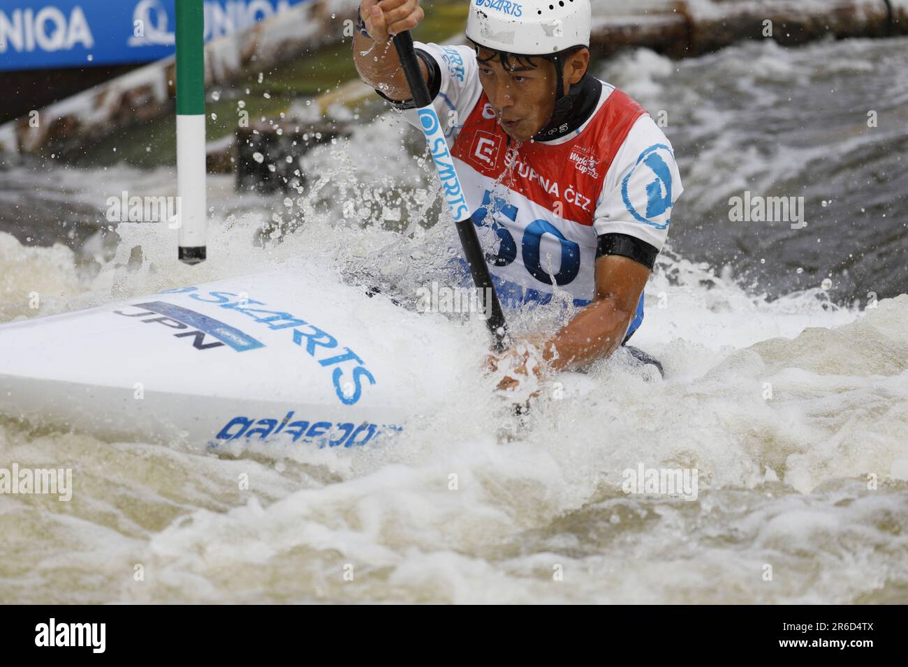 Saito Kosuke competes his qualification run on June 8, 2023 in Prague ...