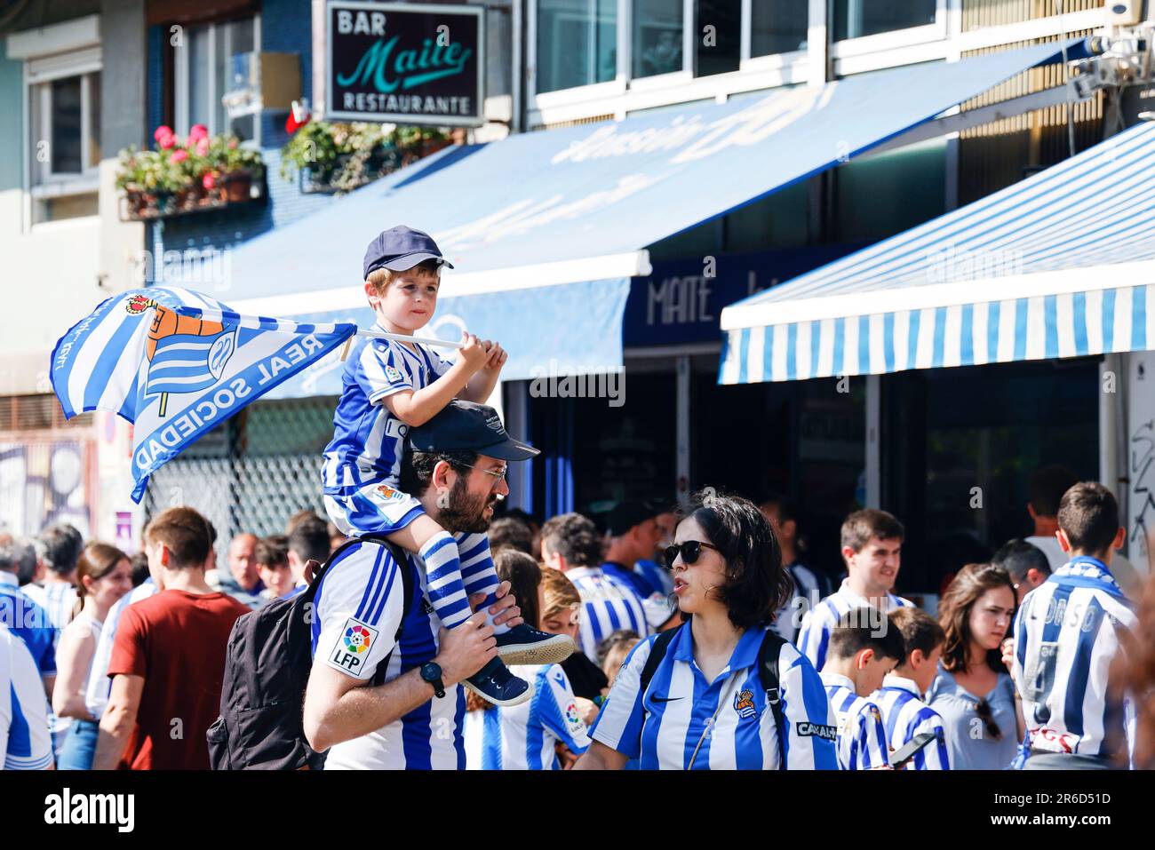 San Sebastian, Spain. Credit: D. 4th June, 2023. Real Sociedad fans ...