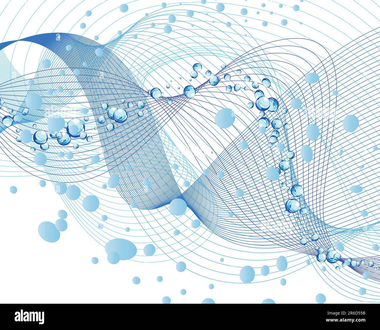 Abstract water vector background with bubbles of air Stock Vector Image & Art - Alamy