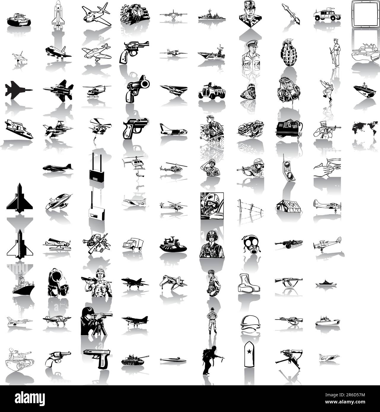 Army set of black sketch. Part 1. Isolated groups and layers Stock ...