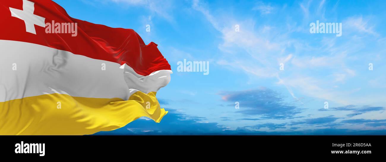 flag of German peoples Alemannic-speaking Germans at cloudy sky ...