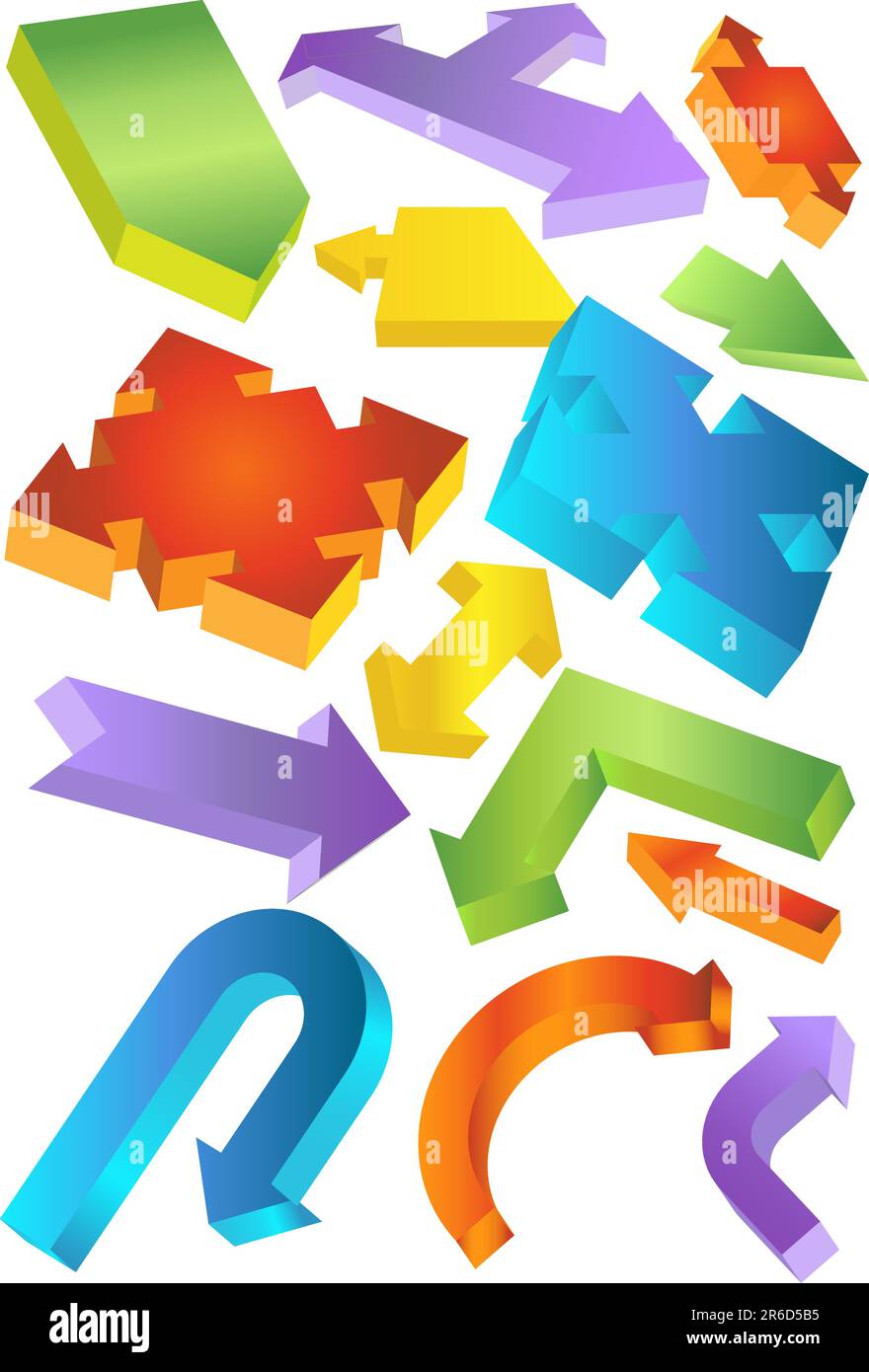 Set of various 3D shapes and symbols Stock Vector Image & Art - Alamy