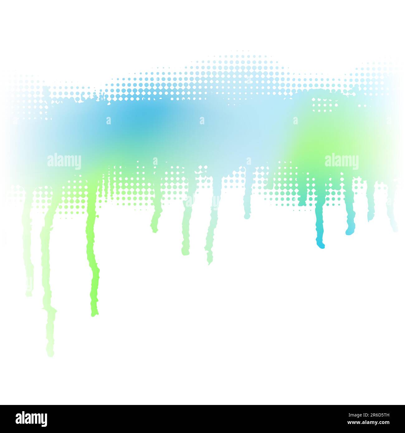 Abstract editable vector illustration of a pale blue-green dripping ...