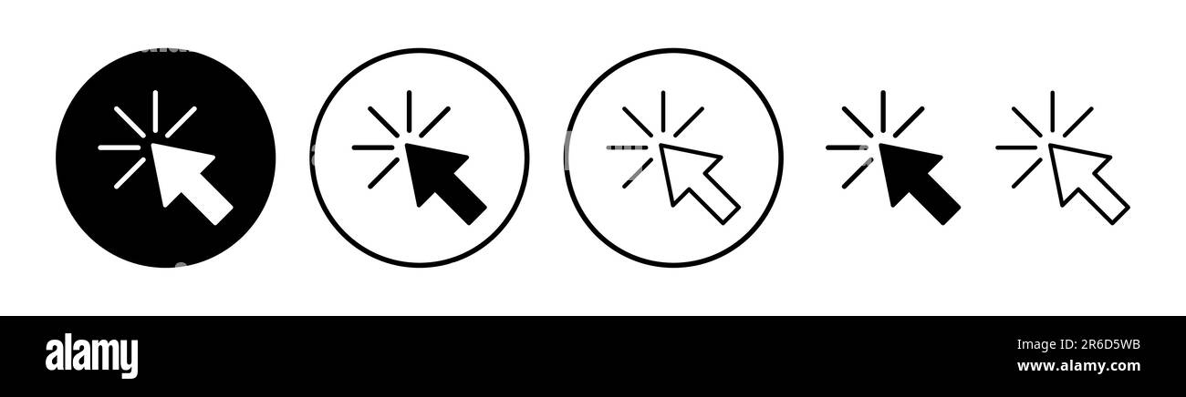 Click icon vector. cursor icon vector. pointer sign Stock Vector Image & Art - Alamy