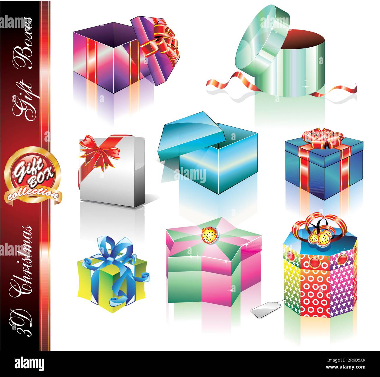 Colorful Collection of elegant Colofrul Gift Boxes Stock Vector Image ...