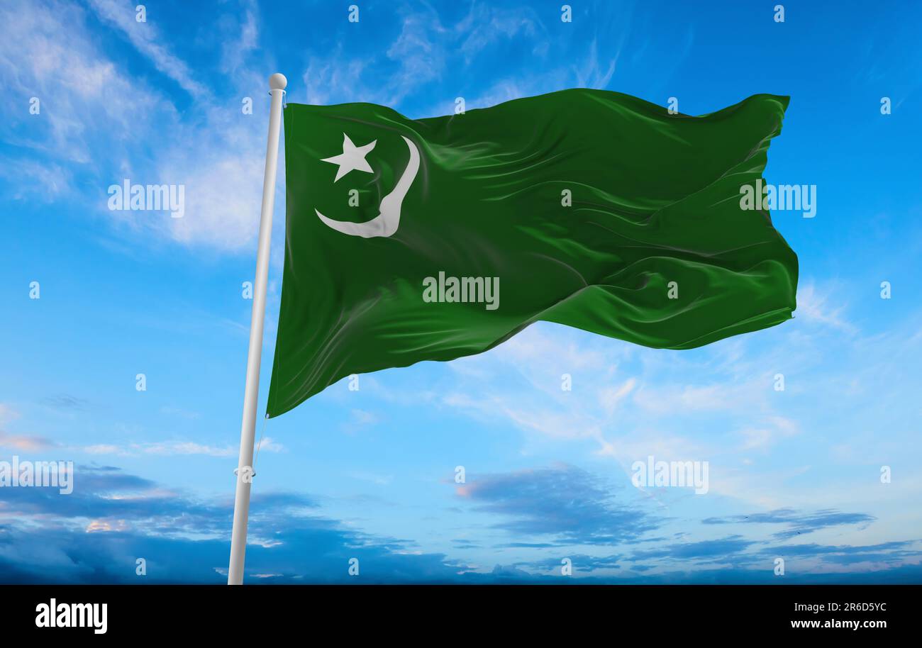 flag of Indo-Aryan ethnoreligious groups Hindustani Muslims at sky ...
