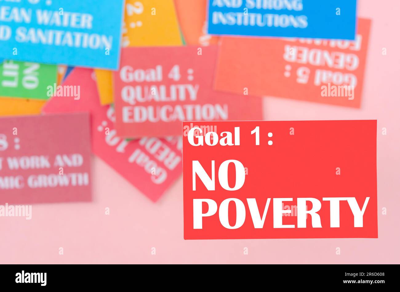 Goal 1 : No Poverty. The SDGs 17 development goals environment ...