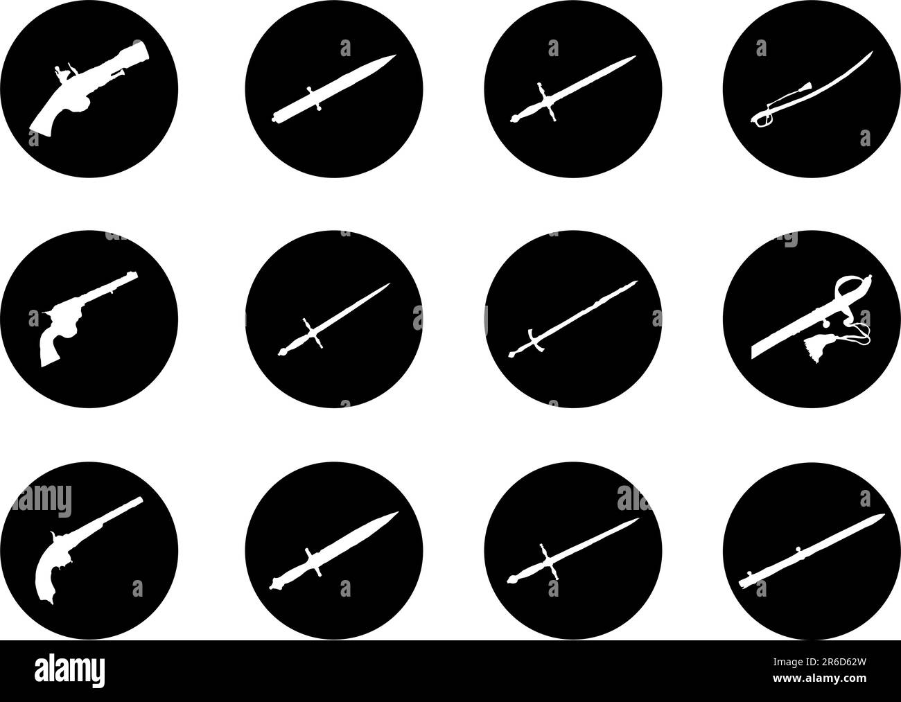 Guns. Set of 12 vector for web. Similar images can be found in my ...