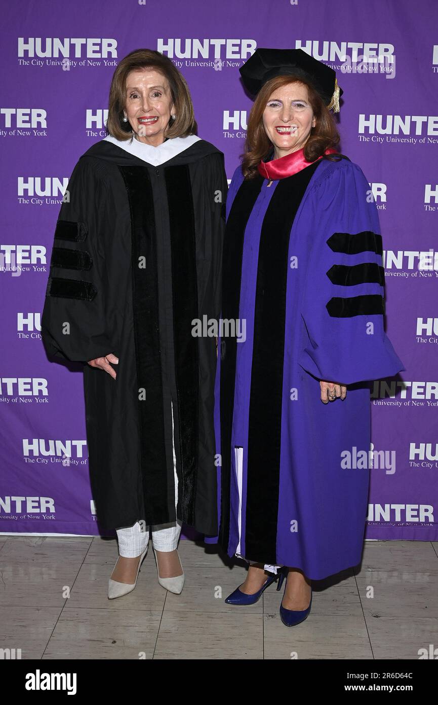 New York, USA. 08th June, 2023. (L-R) Former House Speaker Nancy Pelosi ...