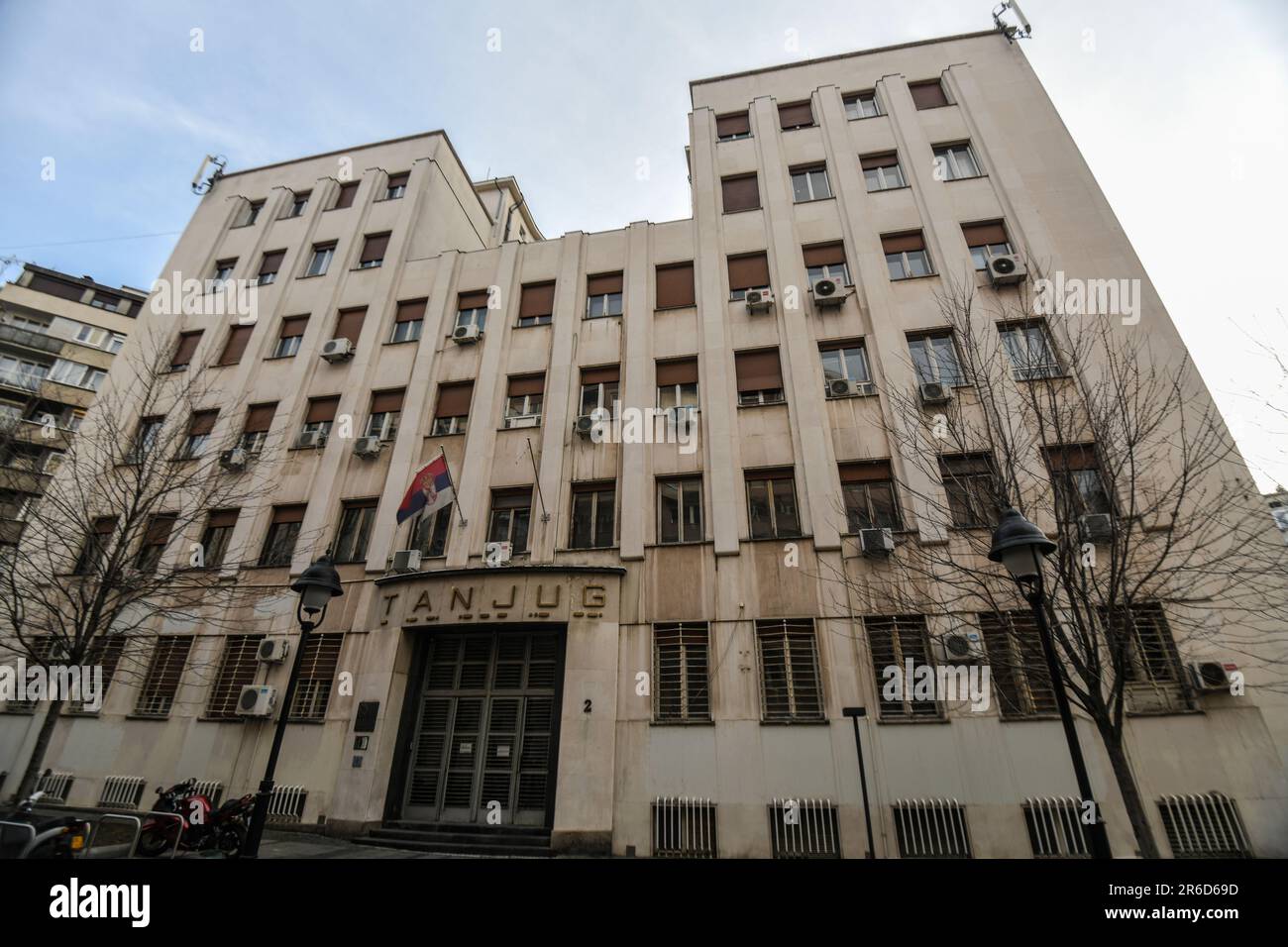 PRIZAD building, Tanjug Agency headquarters. Belgrade, Serbia Stock ...