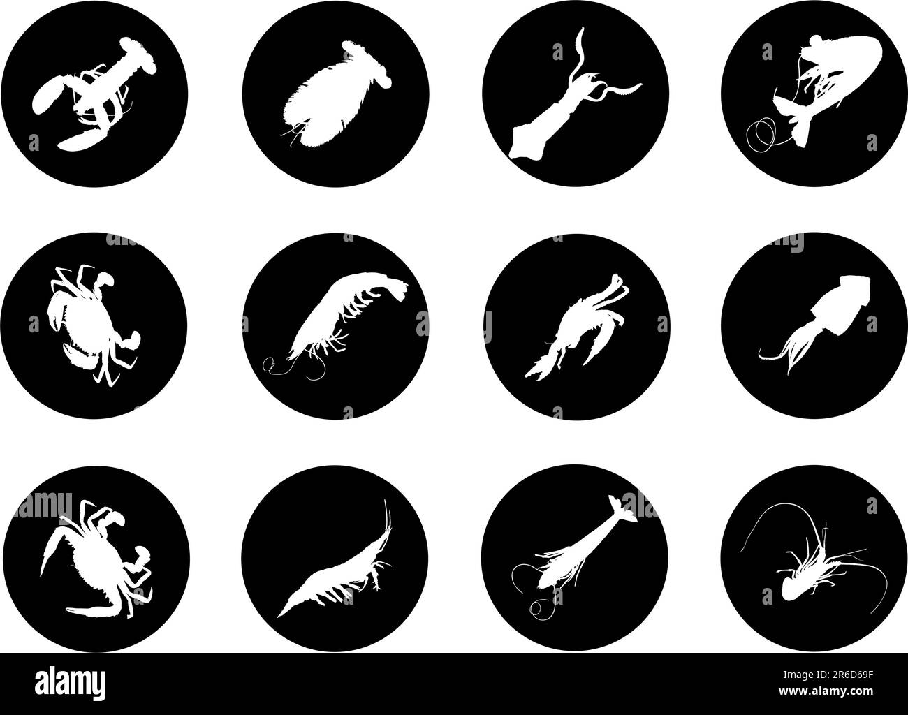 Fish. Set of 12 round vector buttons for web Stock Vector Image & Art ...