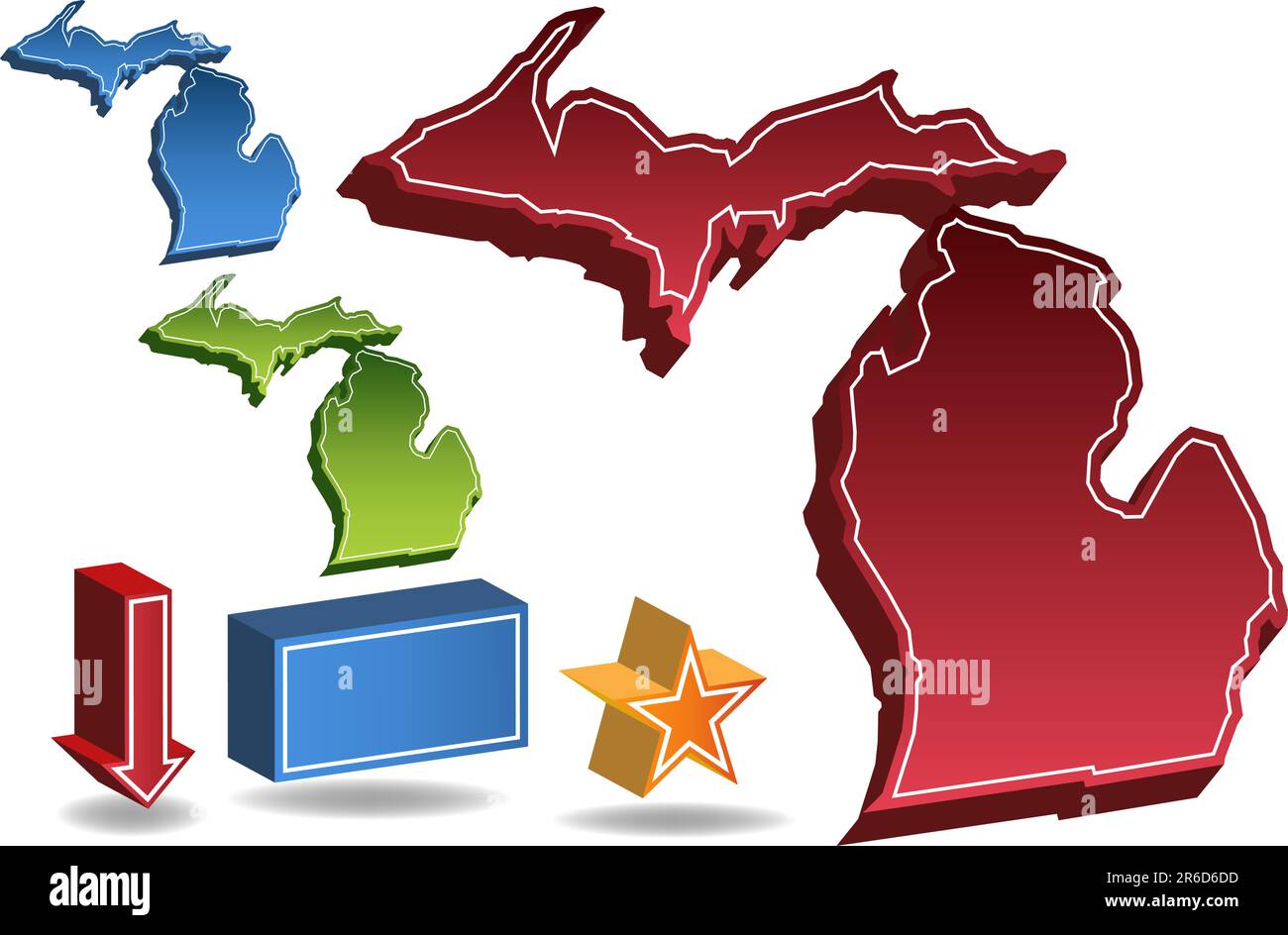 Michigan icon hi-res stock photography and images - Alamy