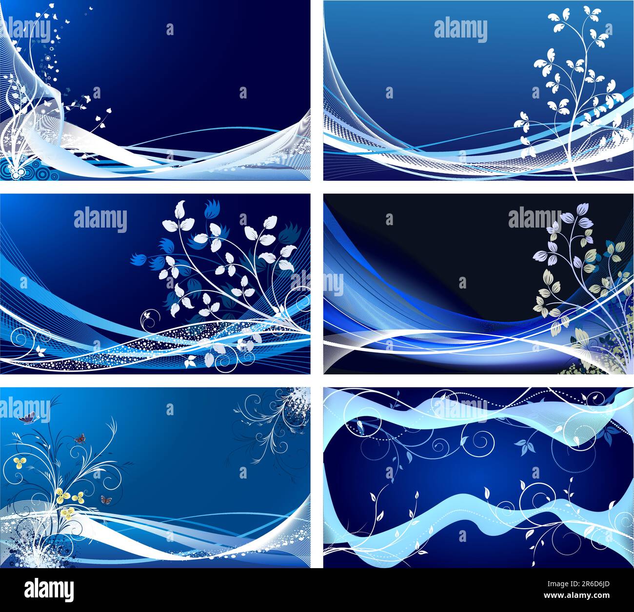 Set of abstract blue backgrounds vector Stock Vector Image & Art - Alamy