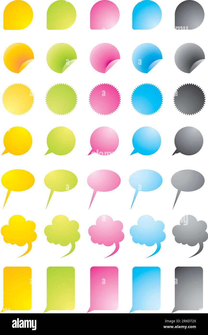 Set of colour vector icons for the Internet Stock Vector Image & Art ...