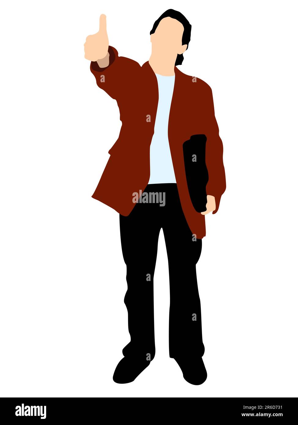 Stylish young man showing Stock Vector Images - Alamy