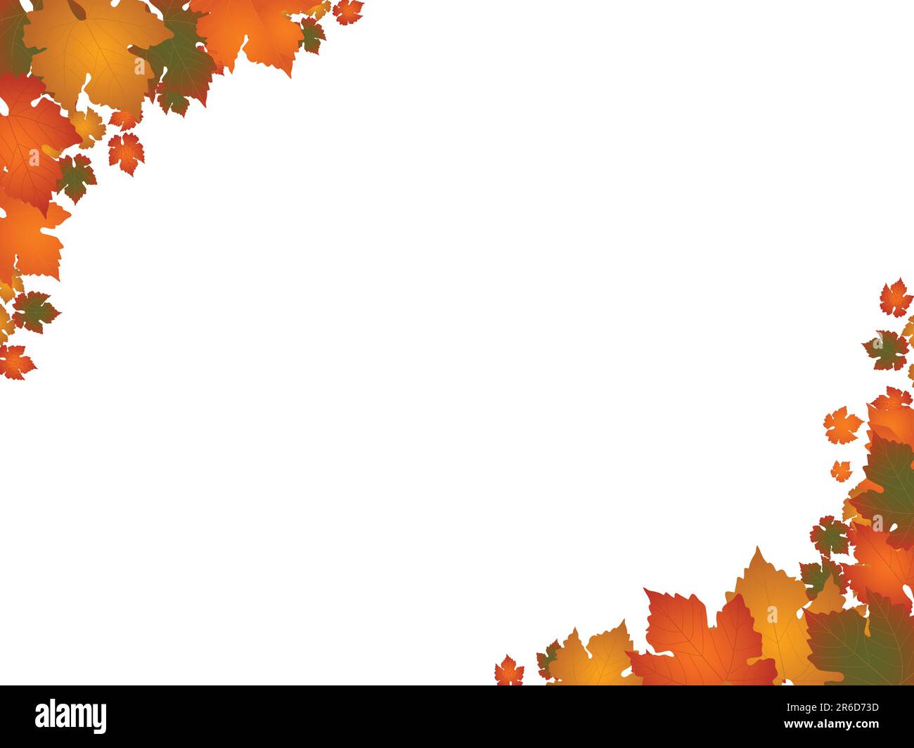 Border illustration of golden autumn leaves Stock Vector Image & Art ...