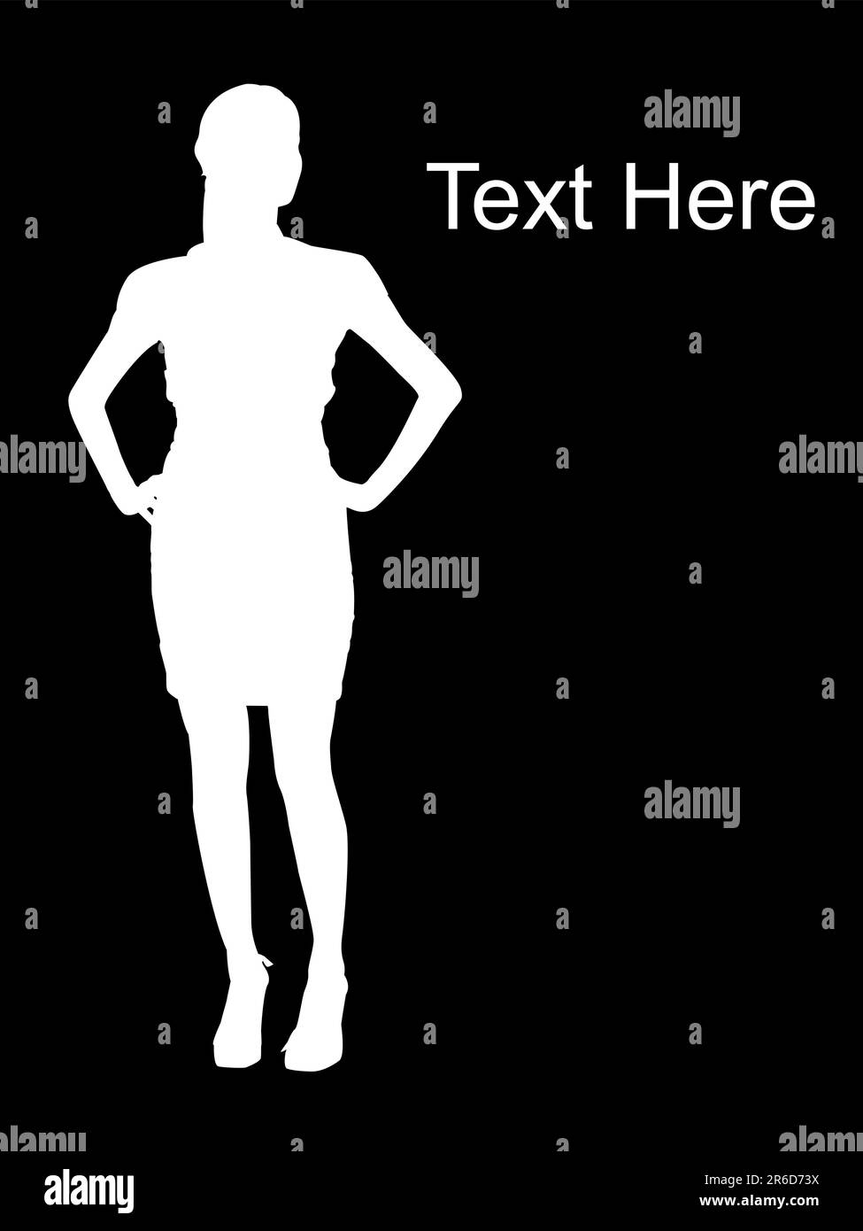 Young pretty woman standing Stock Vector Images - Alamy