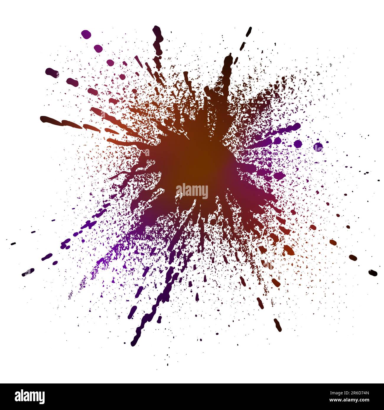 Editable vector illustration of an ink splash made by masking a ...