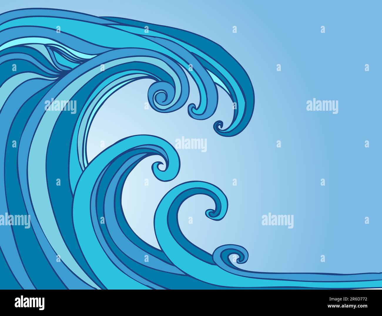 Huge tsunami tidal wave in the ocean Stock Vector Image & Art - Alamy