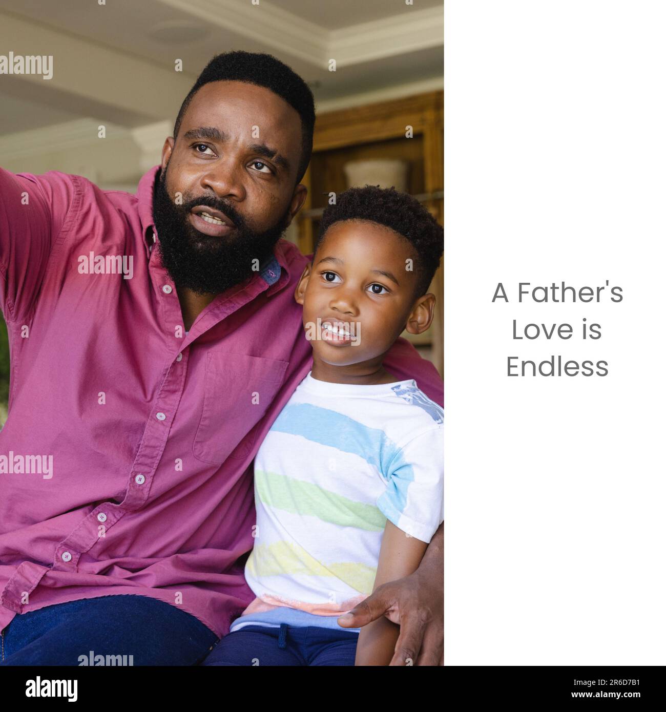 Composite of a father's love is endless text, african american father ...