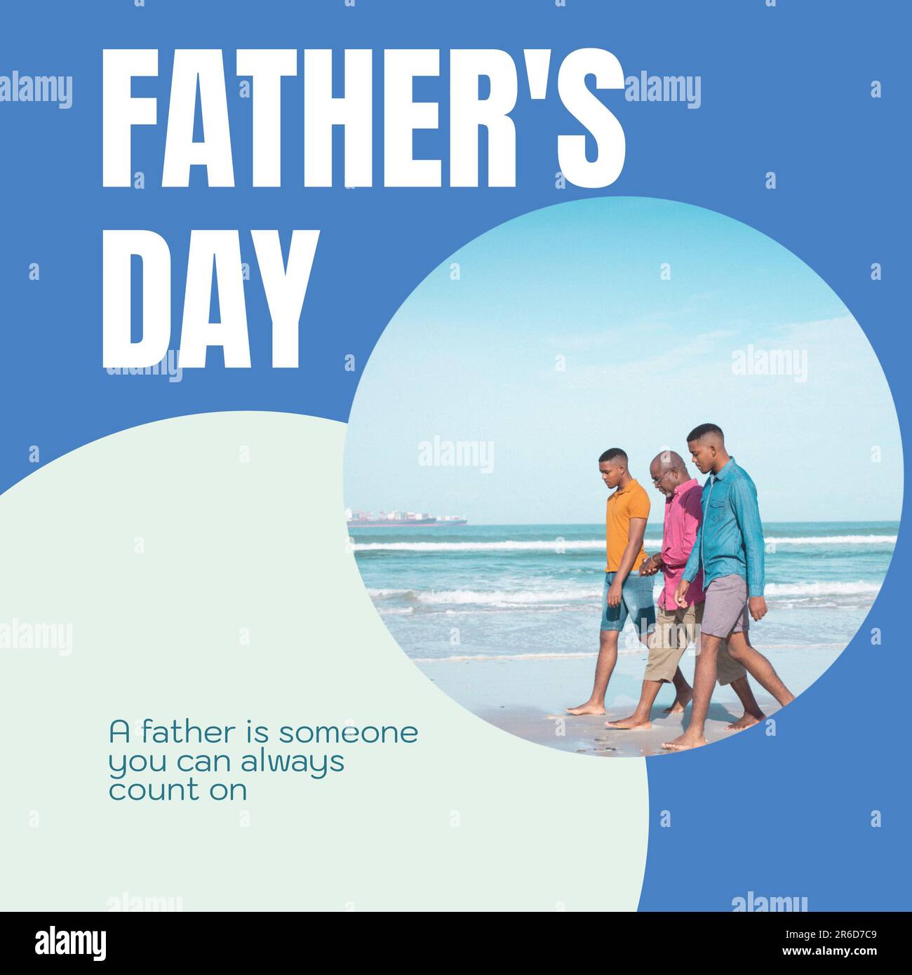 Composite of father's day text and african american senior man with ...