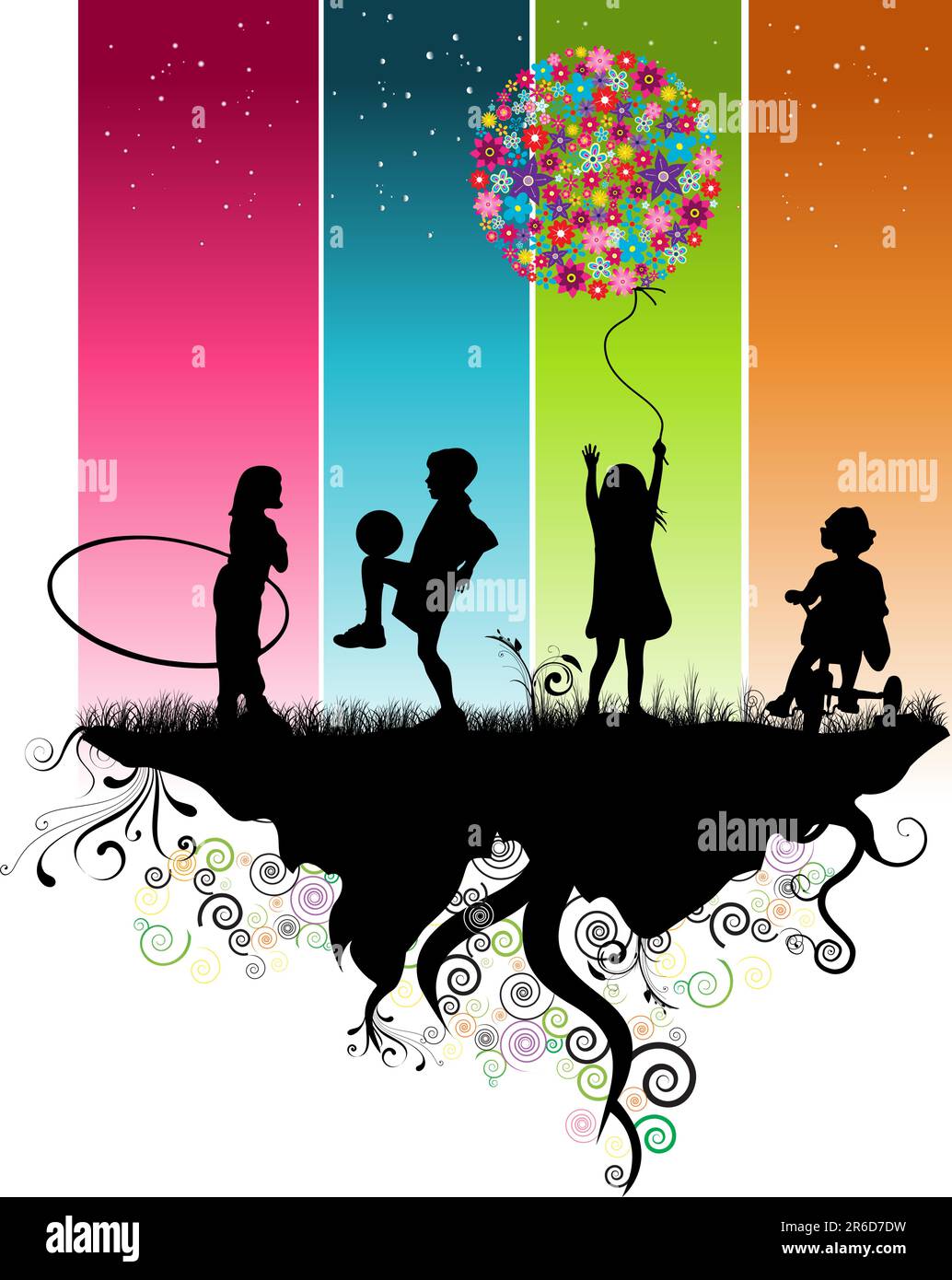 Group kids ball Stock Vector Images - Alamy