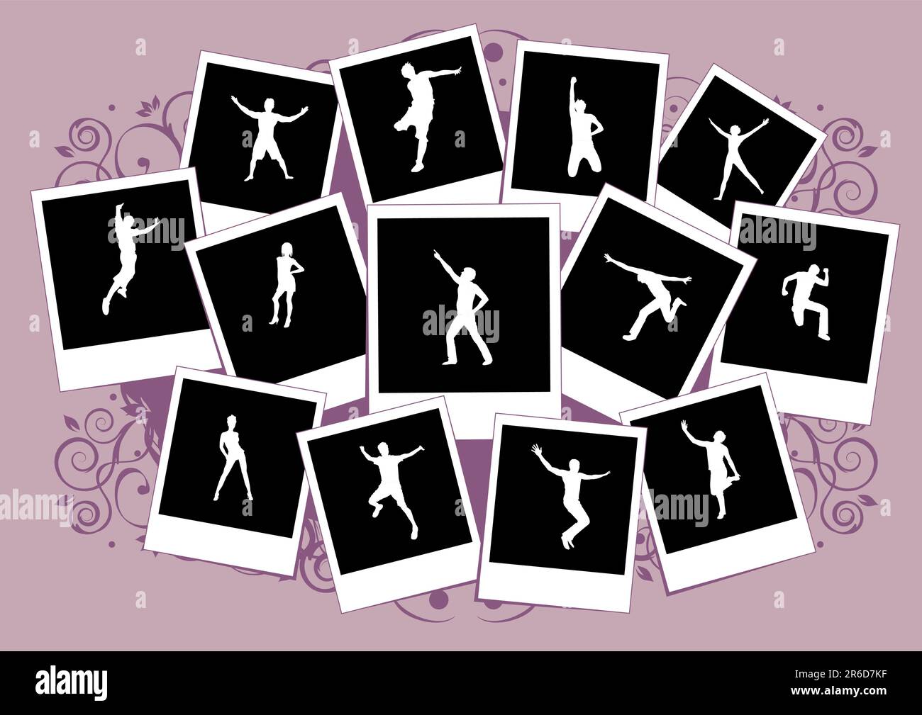 Collage of photos. Template. Insert your picture into framev Stock ...